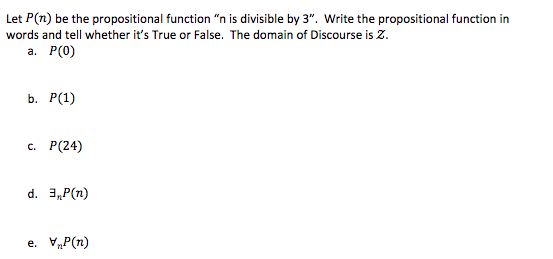 Solved Let P(n) be the propositional function "n is | Chegg.com
