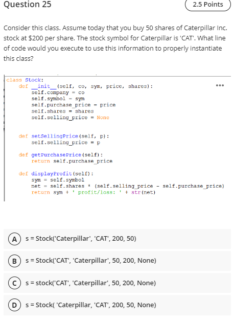 Solved Consider this class. Assume today that you buy 50 | Chegg.com