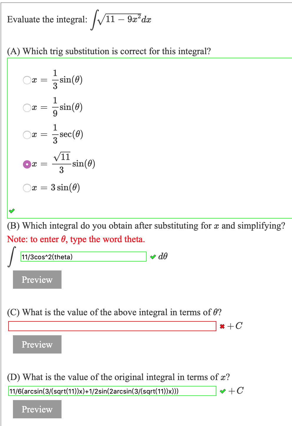 Solved Consider the indefinite integral fx væ+ + 5 da: This | Chegg.com