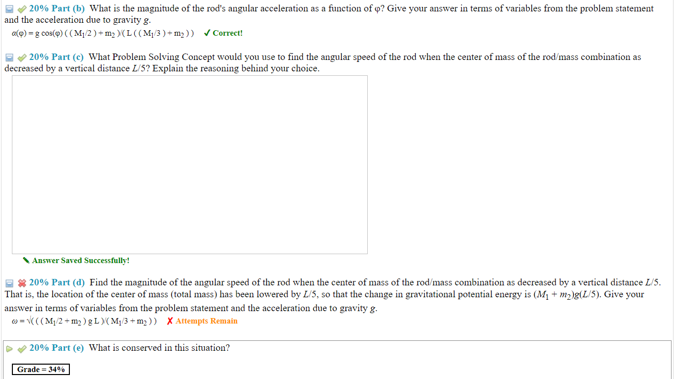 Solved (9\%) Problem 5: A long uniform rod of total length L | Chegg.com