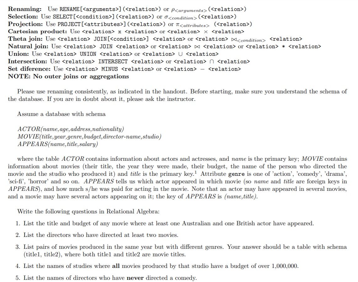 Solved Questions 1 through 5 please!Use definitions at the | Chegg.com