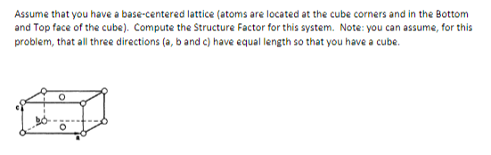 Solved Problem 1: Below is a unit cell. List the vectors | Chegg.com