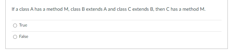 Solved If a class A has a method M, class B extends A and | Chegg.com