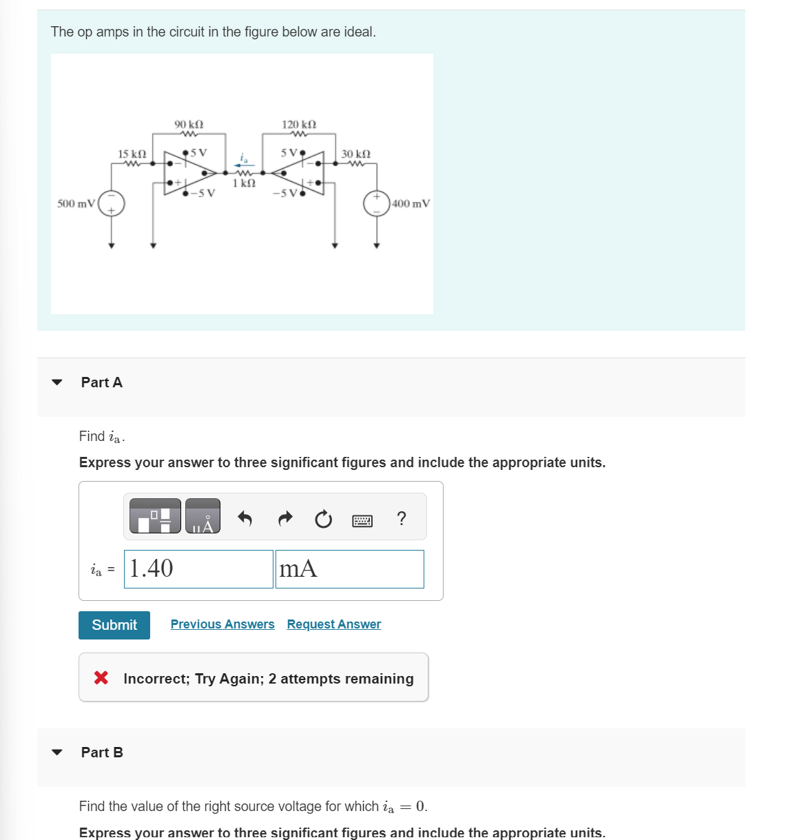 Solved The op amps in the circuit in the figure below are | Chegg.com