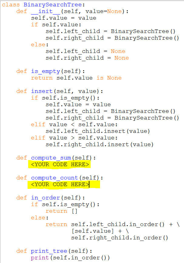 Solved Python Can you use this Binary Search Tree (BST) | Chegg.com