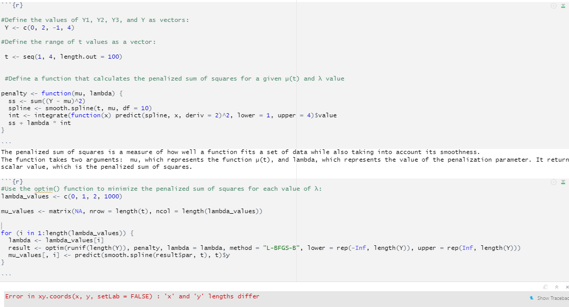 Solved Let Y1=0,Y2=2,Y3=−1, and Y4=4. For t∈[1,4], plot a | Chegg.com