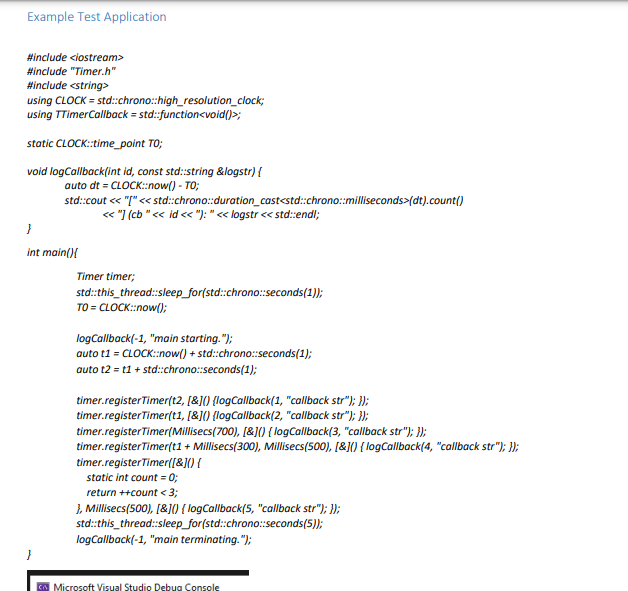 Solved Design a timer event generator in C++. 1. Design a | Chegg.com