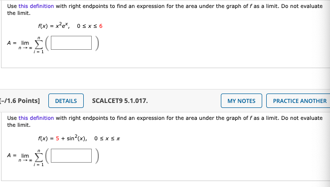 Solved Use this definition with right endpoints to find an | Chegg.com