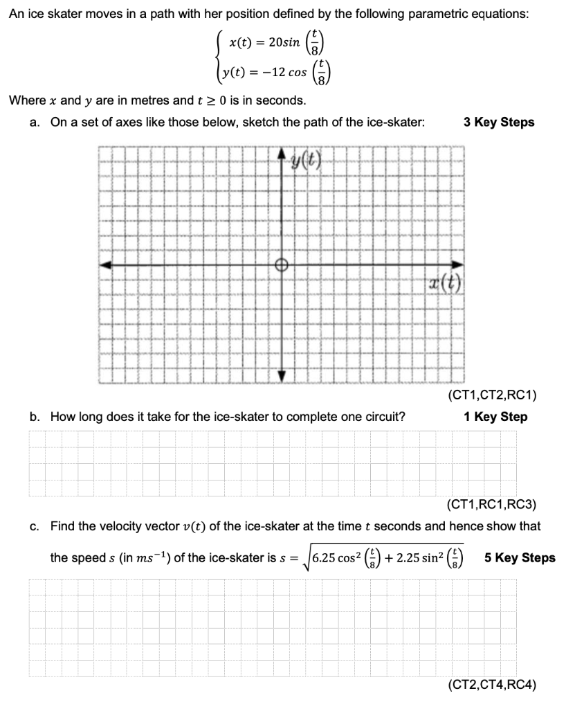Solved An ice skater moves in a path with her position | Chegg.com