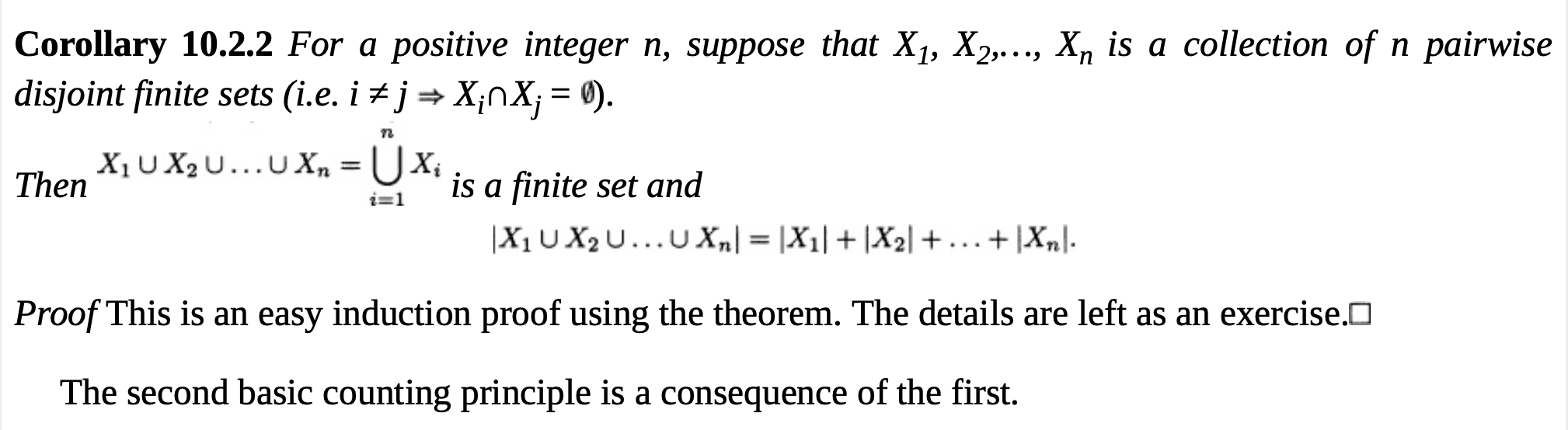 Solved 10.2 Prove Corollary 10.2.2. = n Corollary 10.2.2 | Chegg.com