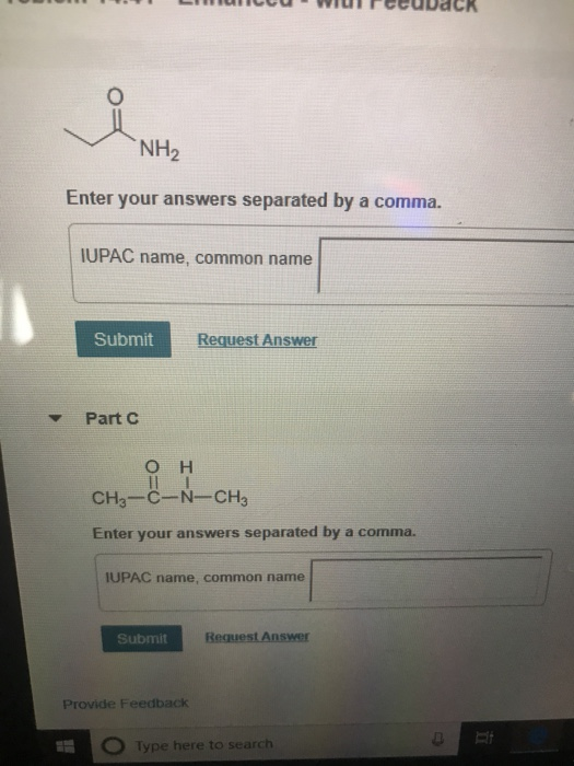 Solved NH2 Enter your answers separated by a comma. IUPAC | Chegg.com