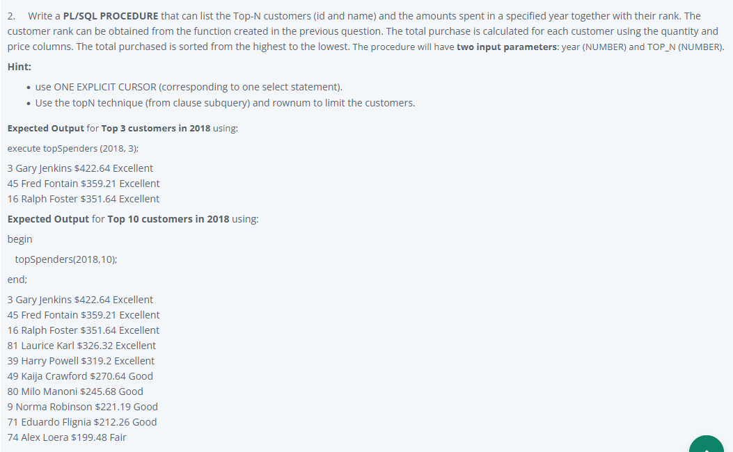 Below is part of a Customer-Orders database. The | Chegg.com