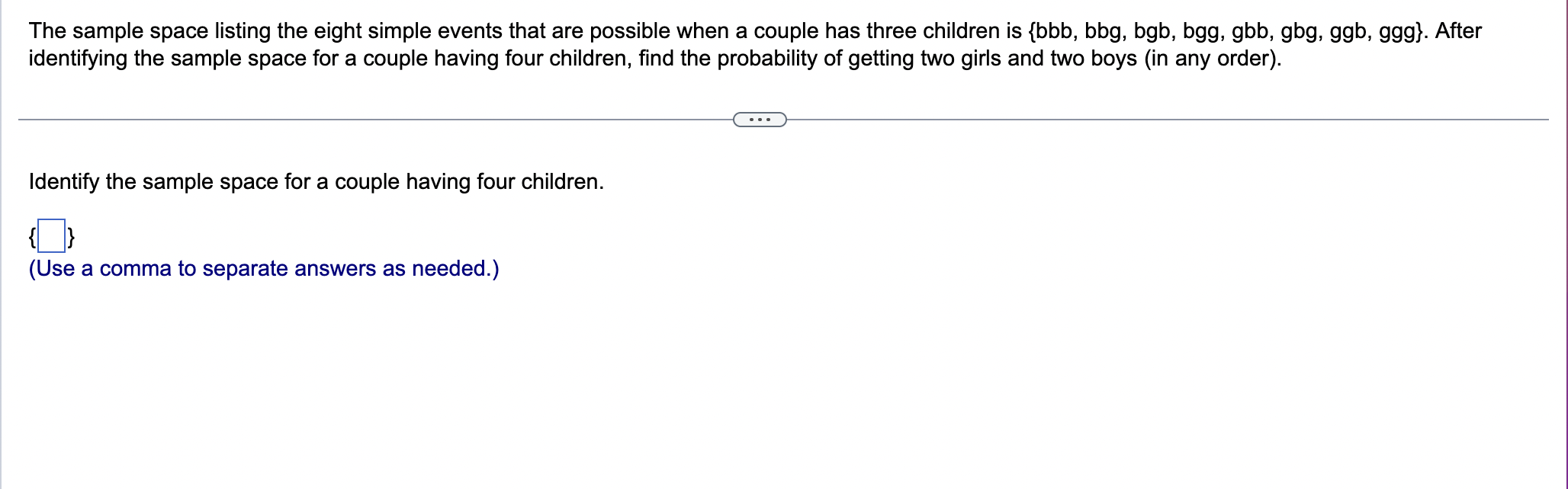 Solved The sample space listing the eight simple events that | Chegg.com