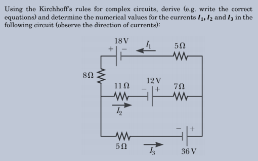 Solved Using the Kirchhoff's rules for complex circuits, | Chegg.com