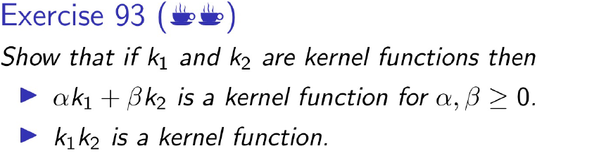 Solved Exercise 93( do ) Show that if k1 and k2 are kernel | Chegg.com