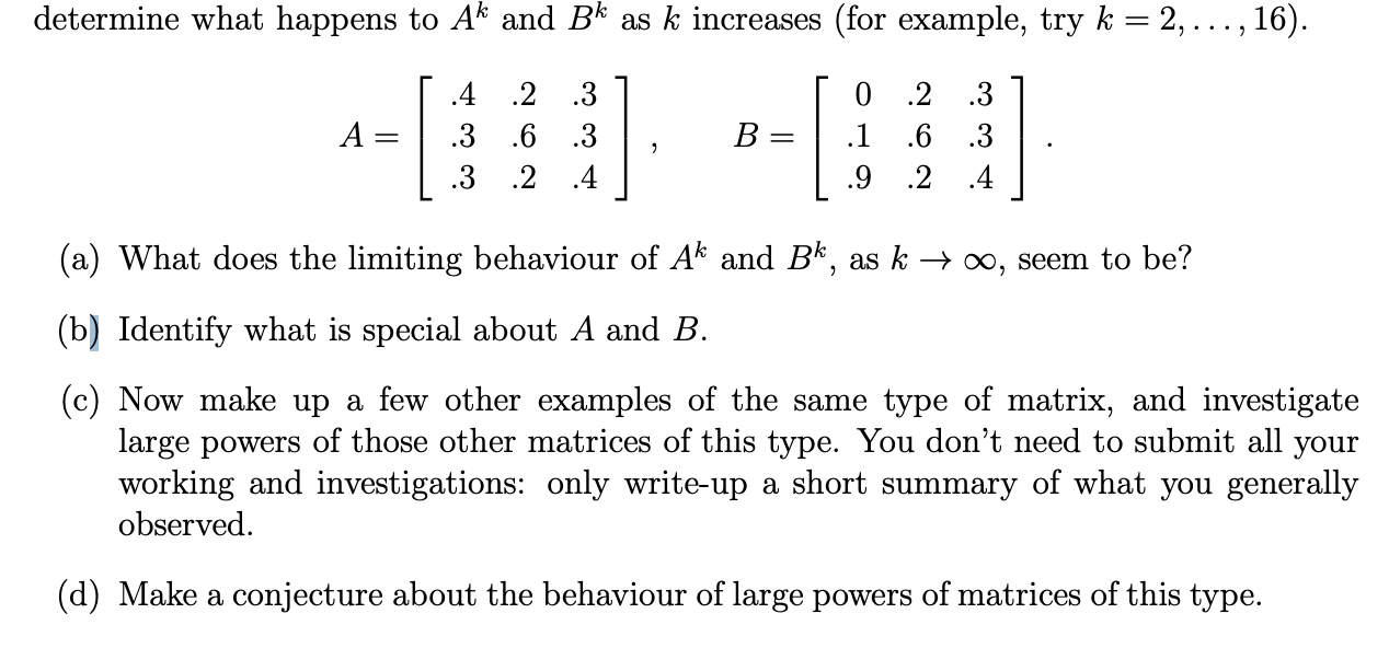 Solved determine what happens to Ak and Bk as k increases | Chegg.com