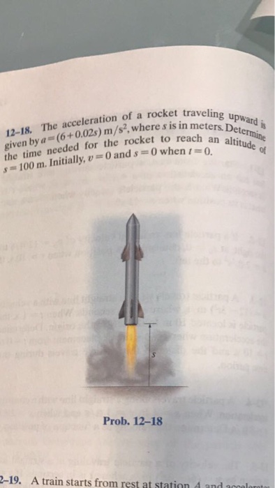 Solved The acceleration of a rocket traveling upward is | Chegg.com