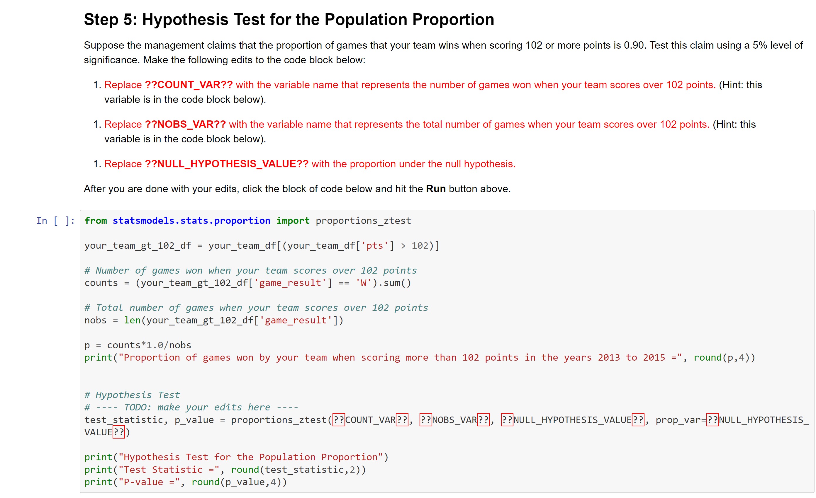 Solved Project Two Hypothesis Testing This Notebook