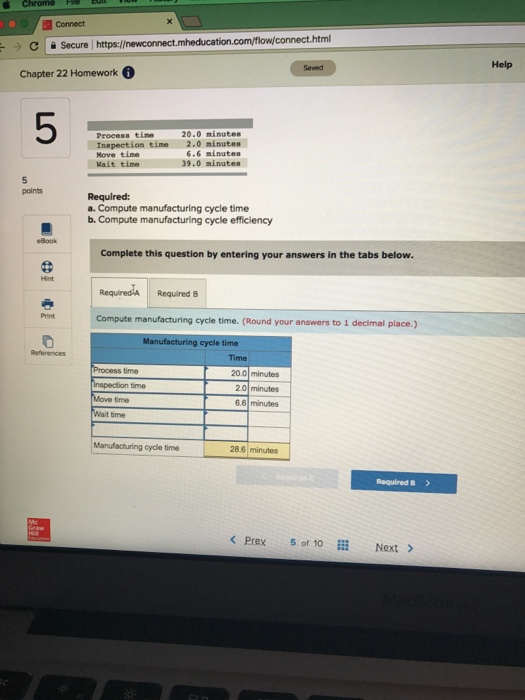 Solved Connect html -) C | Secure | htt Saved Help Chapter | Chegg.com
