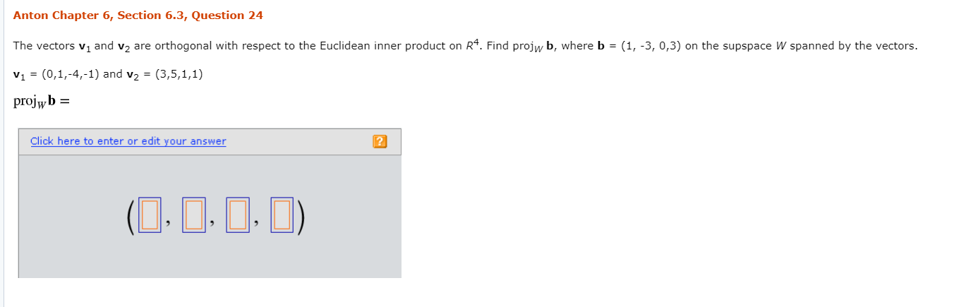 Solved Anton Chapter 6, Section 6.3, Question 24 The vectors | Chegg.com