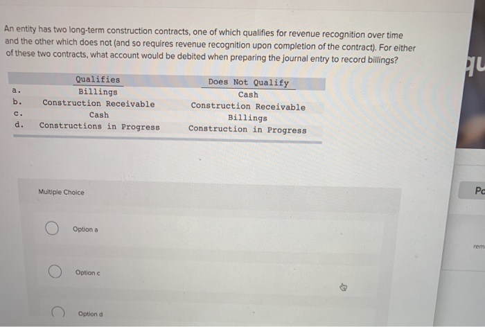 Solved An entity has two long-term construction contracts, | Chegg.com