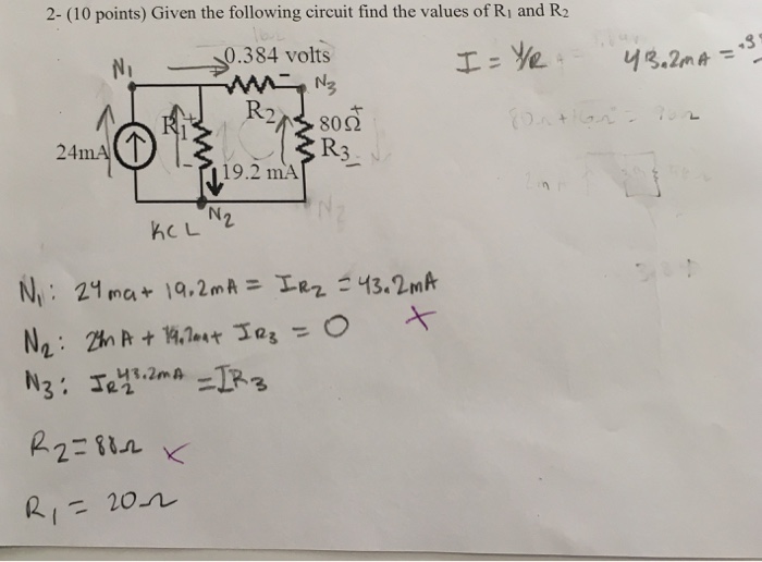 Solved 2- (10 points) Given the following circuit find the | Chegg.com