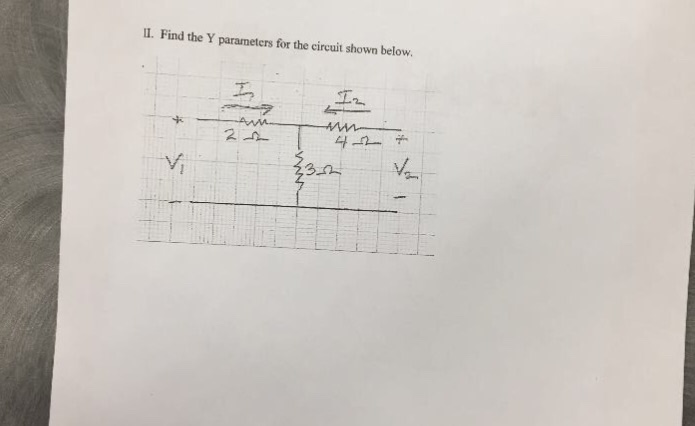 Solved Find the Y parameters for the circuit shown below. | Chegg.com