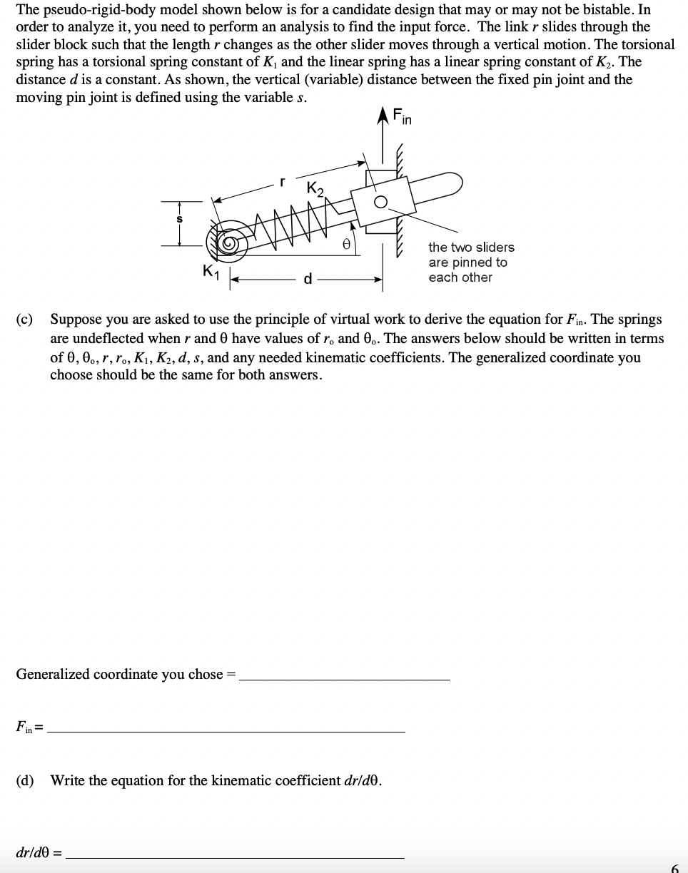 This is a compliant mechanism problem. Chegg's policy | Chegg.com