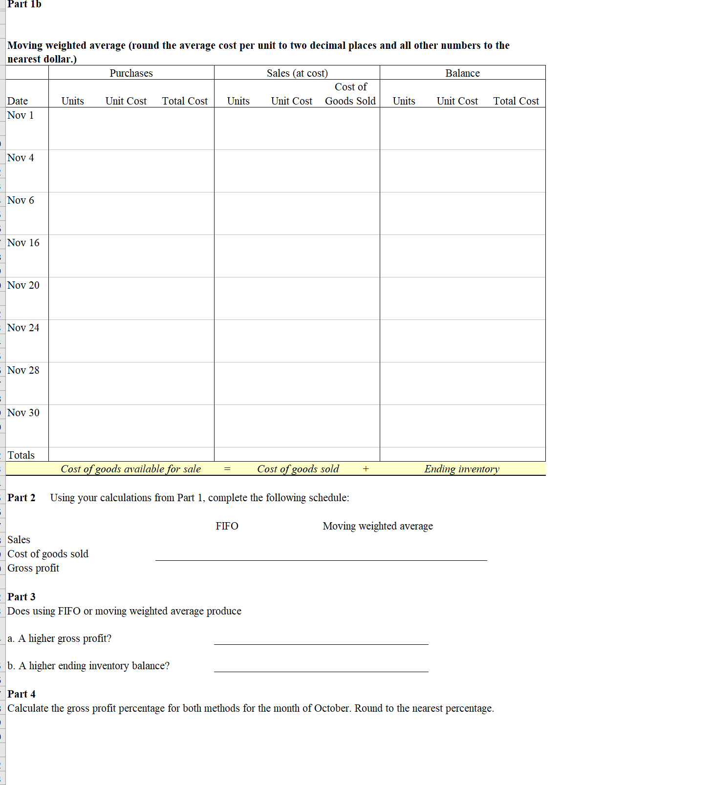 Solved Required 1. Calculate the dollar value of cost of | Chegg.com