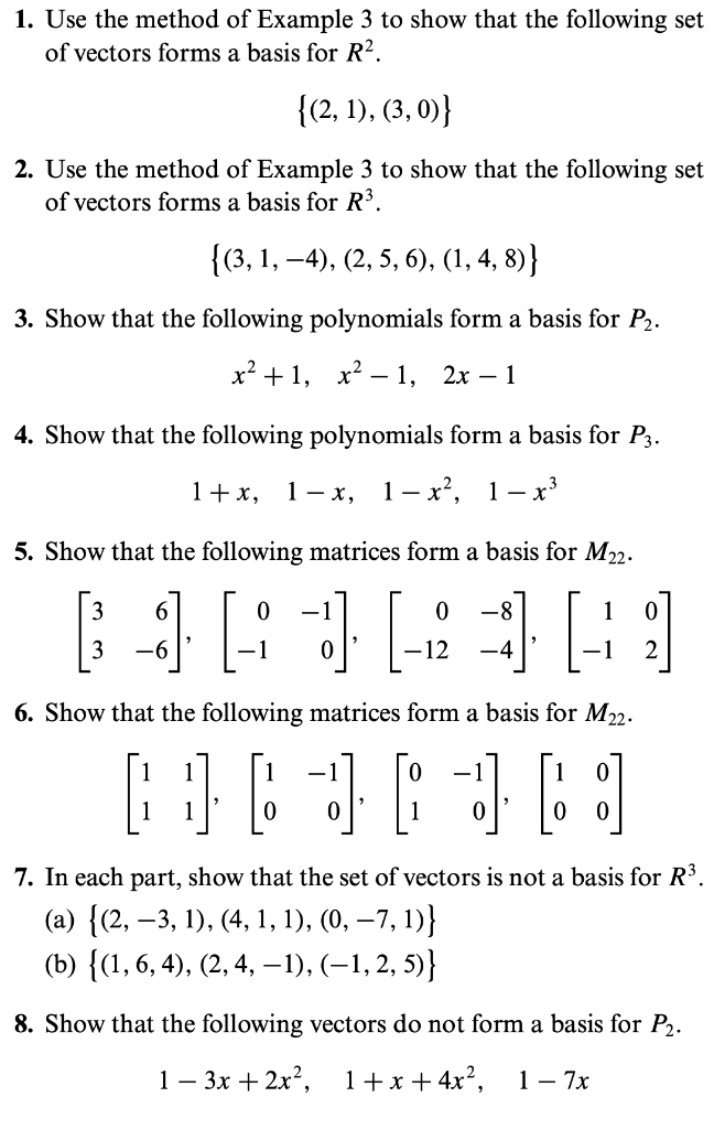 Solved 1. Use the method of Example 3 to show that the | Chegg.com