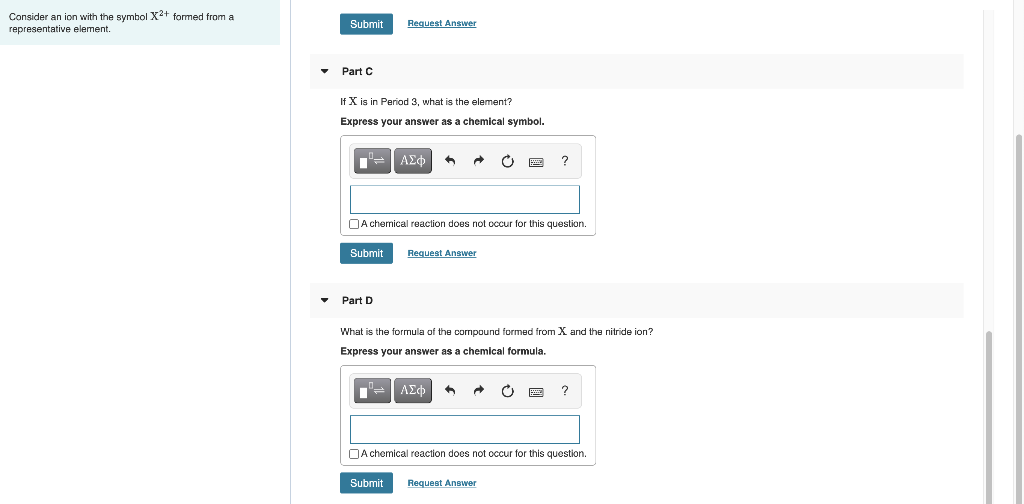 Solved Consider an ion with the symbol X2+ formed from a | Chegg.com