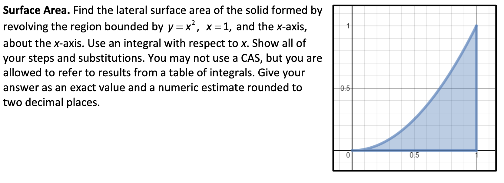 Solved 1 Surface Area. Find the lateral surface area of the | Chegg.com