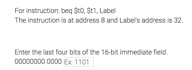 Solved For instruction: beq $t0,$t1, Label The instruction | Chegg.com