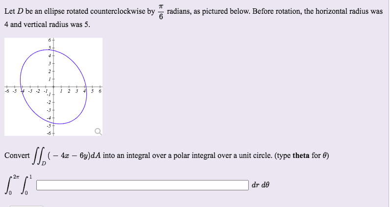 Solved radians, as pictured below. Before rotation, the | Chegg.com
