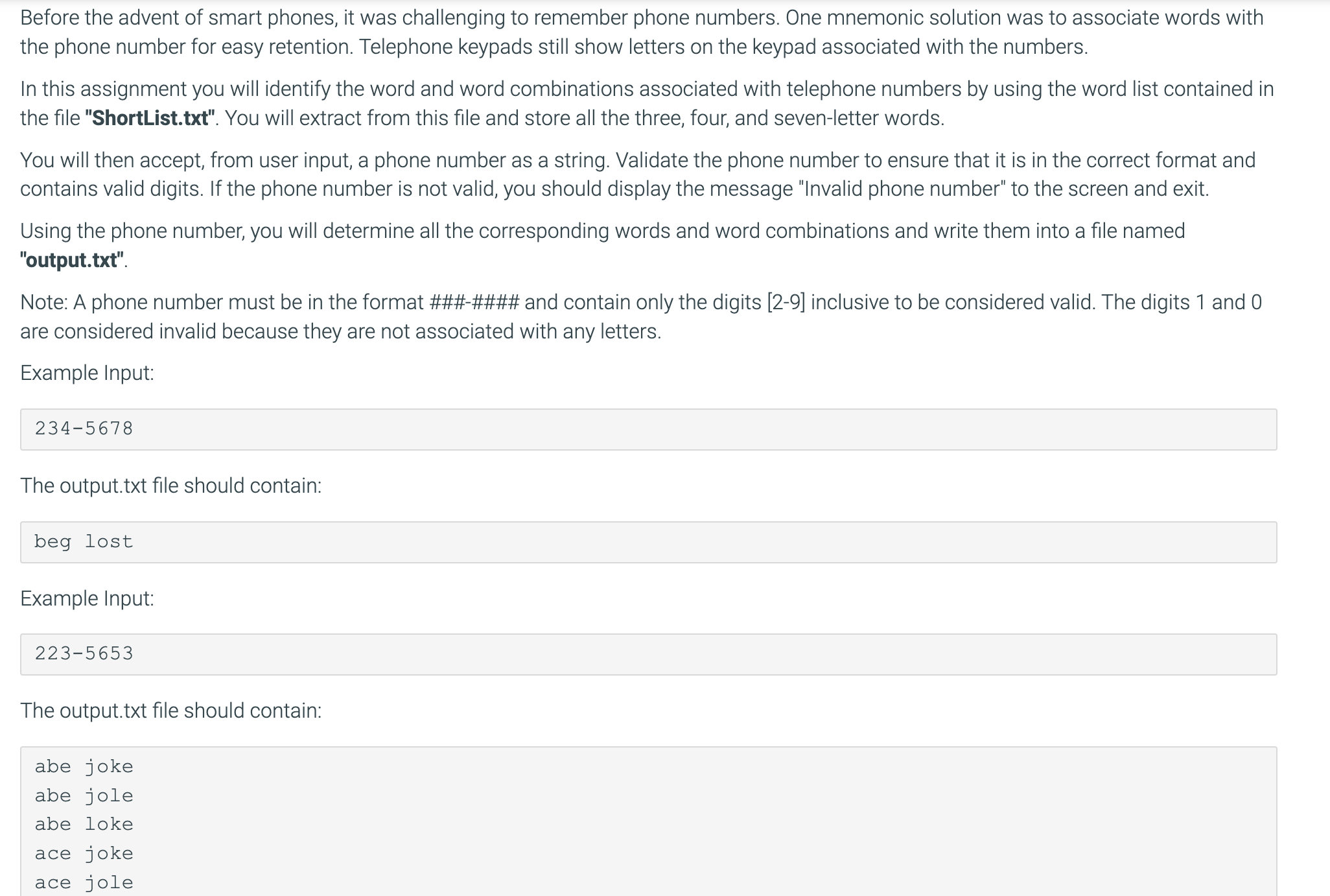 Solved This file contains thousands of words frim A-Z.This | Chegg.com