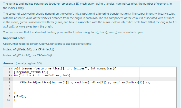 Write a function draw Mesh, that generates the image | Chegg.com