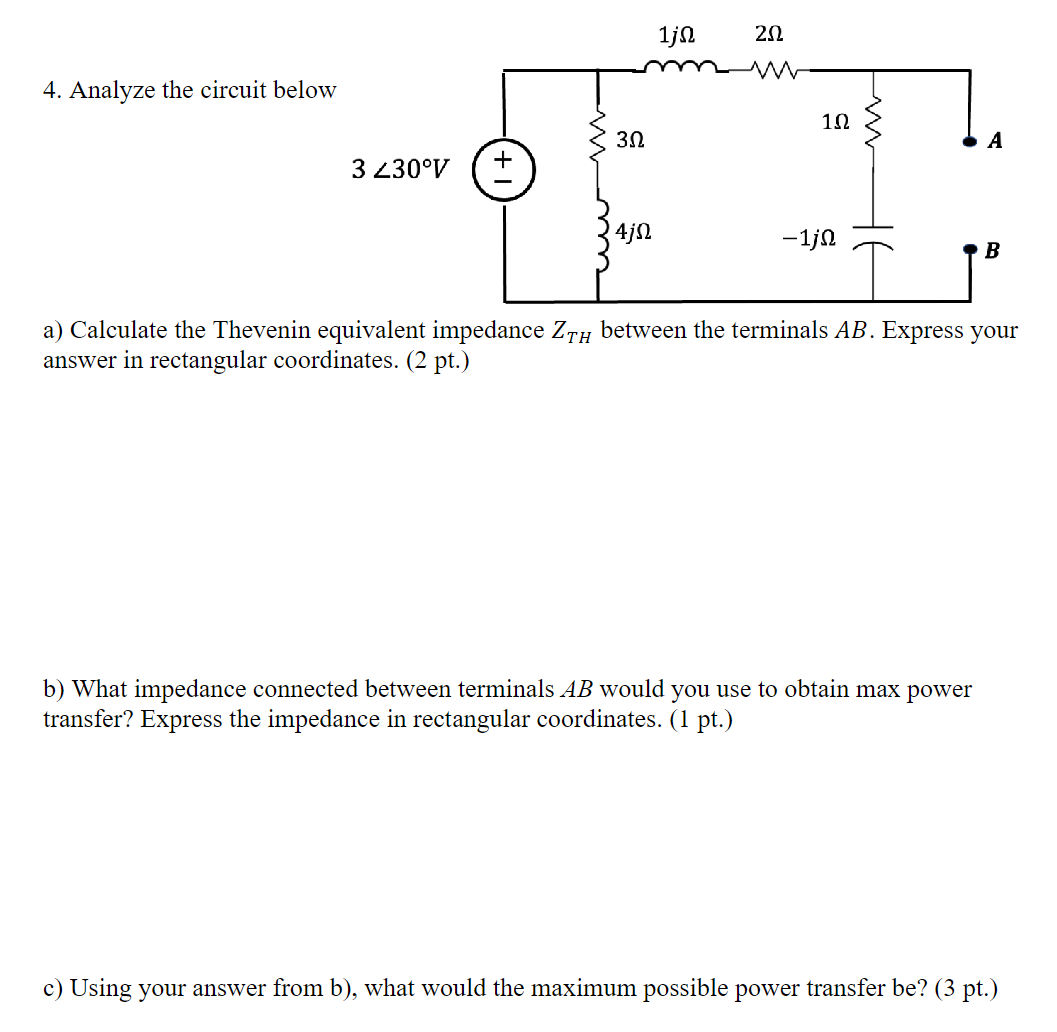 Solved Analyze the circuit belowa) ﻿Calculate the Thevenin | Chegg.com