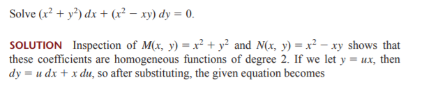 Solved Solve (x2 + y2) dx + (x2 – xy) dy = 0. + SOLUTION | Chegg.com