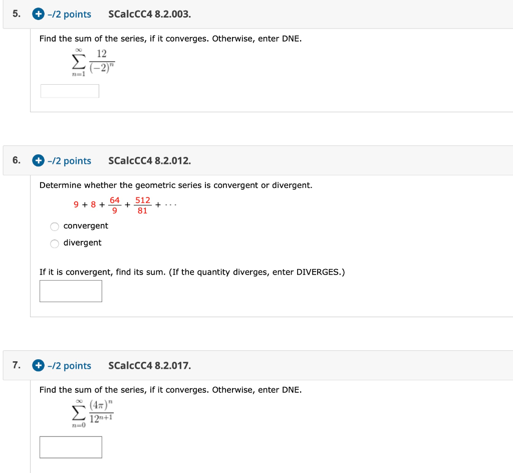 Solved 5. + -12 points Scalccc4 8.2.003. Find the sum of the | Chegg.com Solved 5. + -12 points Scalccc4 8.2.003. Find the sum of the | Chegg.com