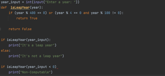 Solved 1. A function isLeap Year that takes the year as a | Chegg.com