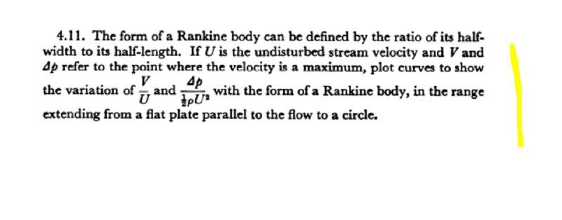 Solved 4.11. The form of a Rankine body can be defined by | Chegg.com
