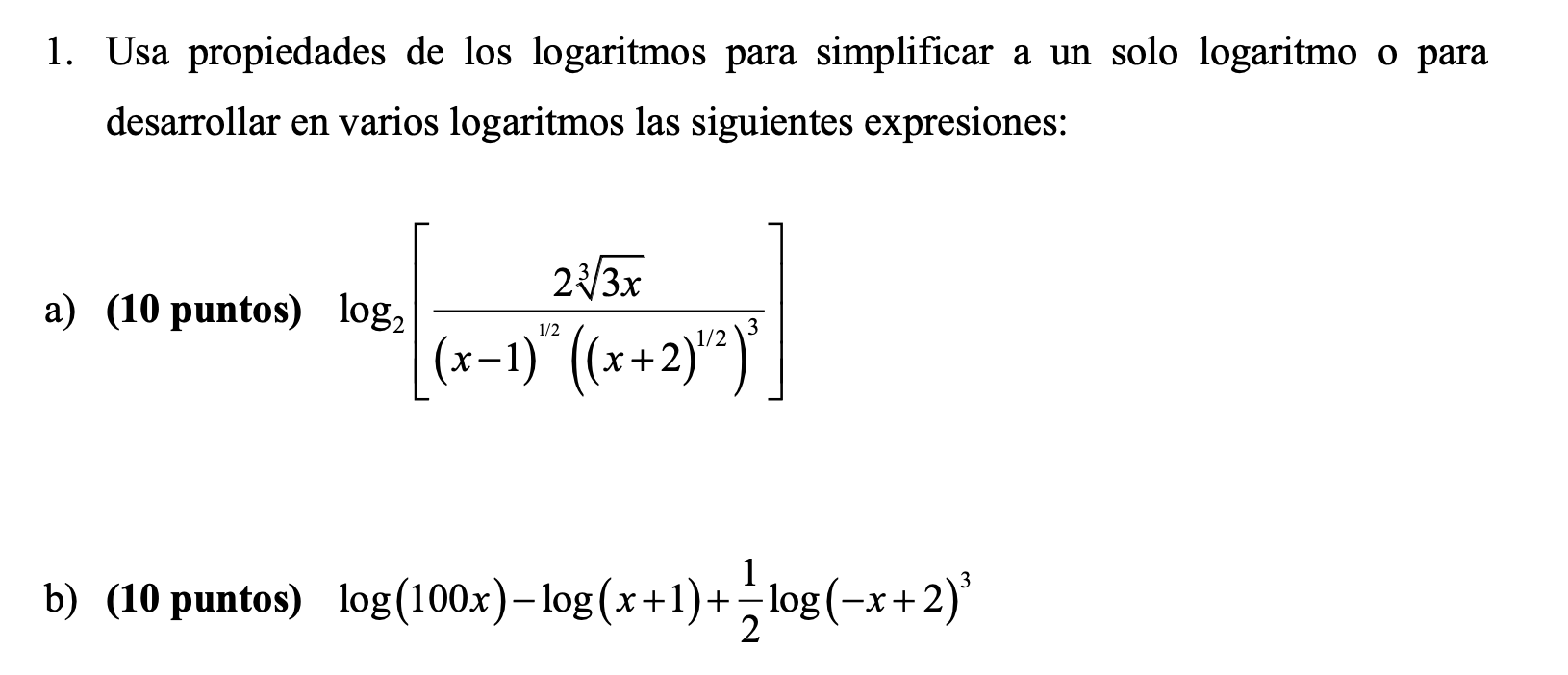 Solved Use properties of logarithms to simplify to a single | Chegg.com