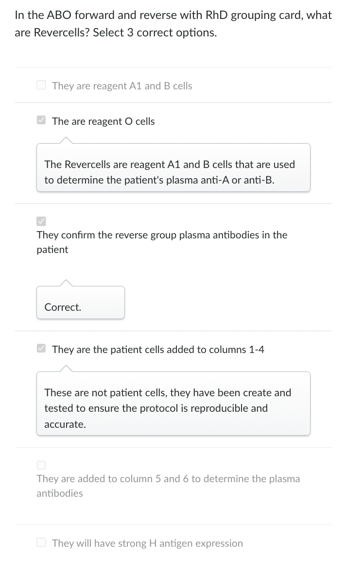 Solved In the ABO forward and reverse with RhD grouping | Chegg.com