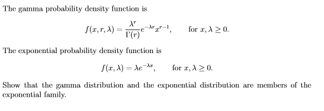 Solved The gamma probability density function is -Ar e for | Chegg.com