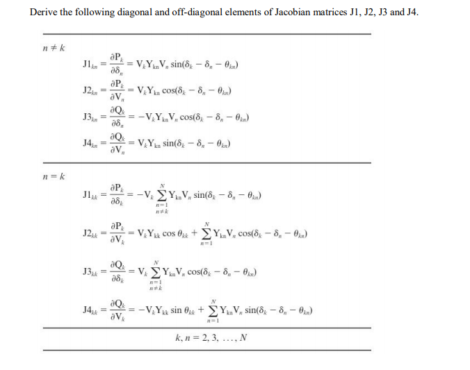 Solved Derive the following diagonal and off-diagonal | Chegg.com