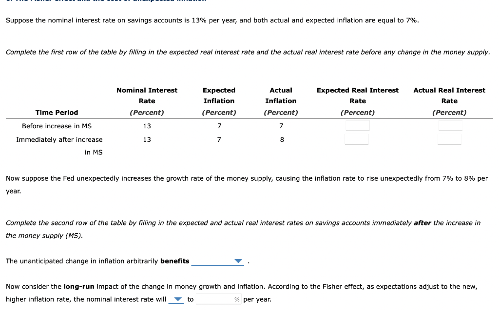 Solved Suppose the nominal interest rate on savings accounts | Chegg.com