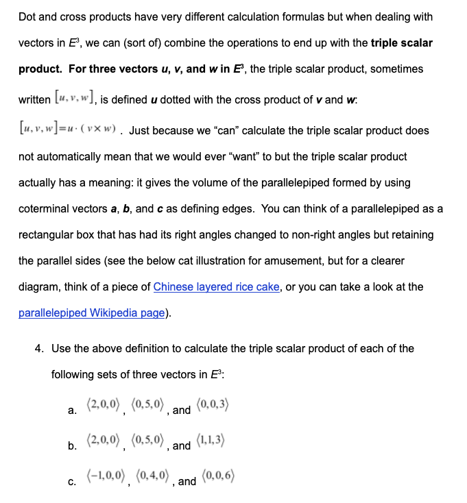 Solved Dot and cross products have very different | Chegg.com