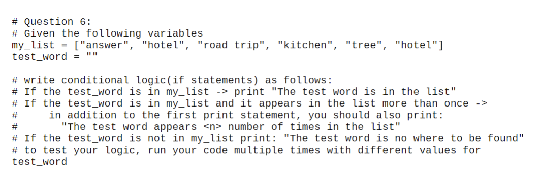 Solved \# Question 1: \# Create a list using List | Chegg.com