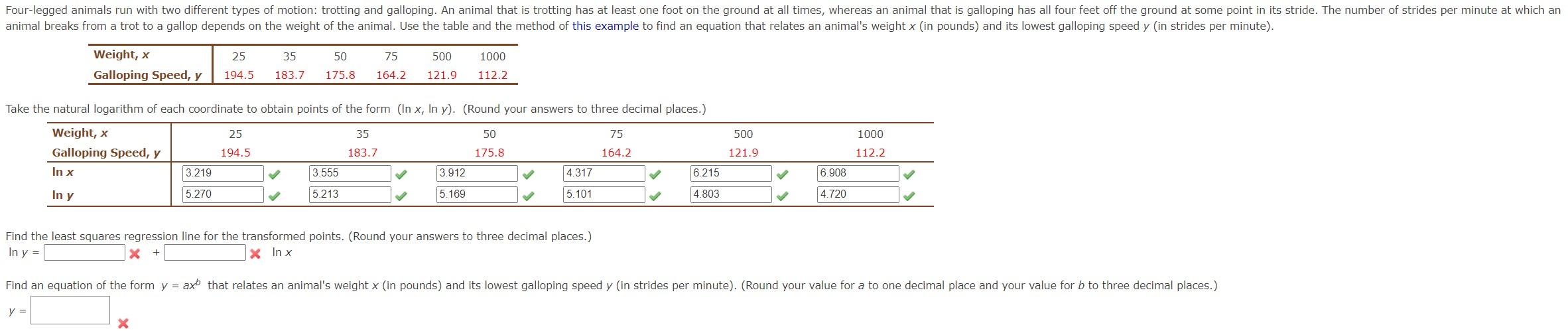 Solved Four-legged animals run with two different types of | Chegg.com