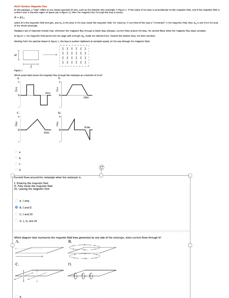 Solved Current flows around the rectangle when the rectangle | Chegg.com